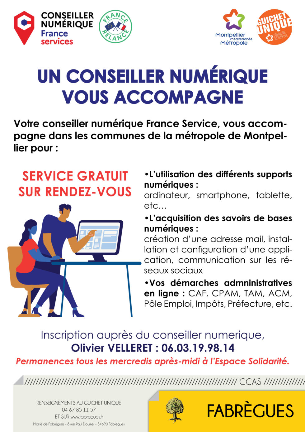 Nouveau : un conseiller numérique France Service à Fabrègues - Ville de ...