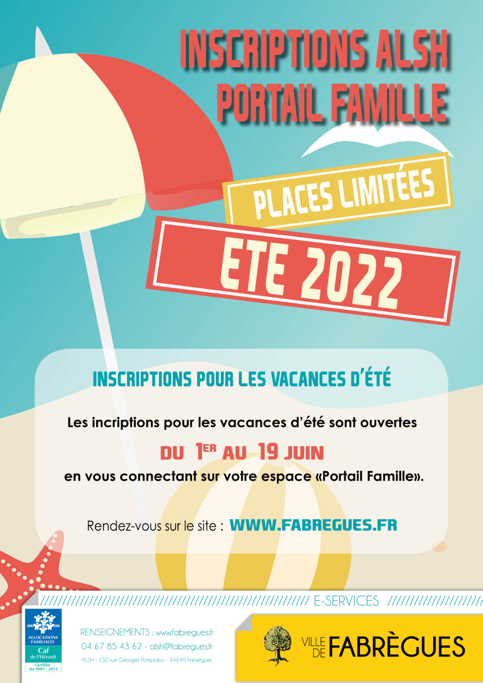 Inscriptions ALSH - Vacances d'été - Ville de Fabrègues Inscriptions ALSH - Vacances d'été - Ville de Fabrègues